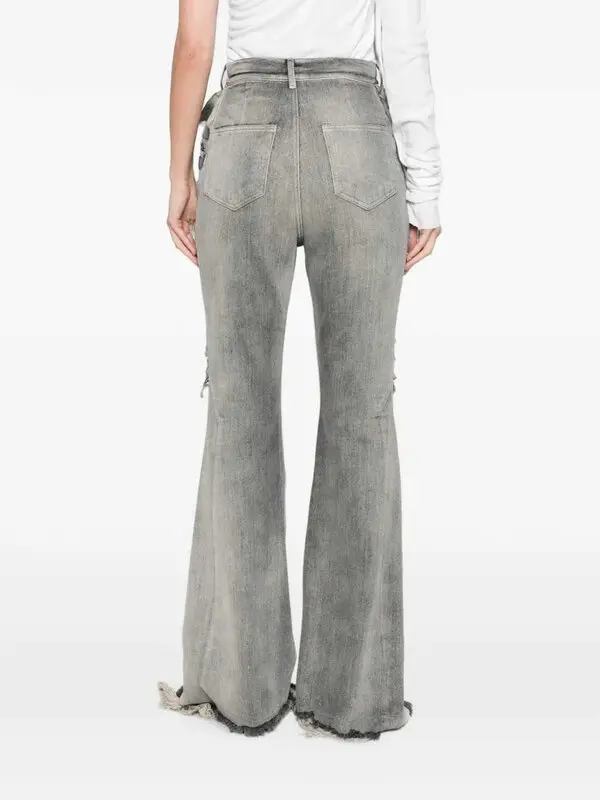 Rick Owens Fringed Flared Jeans