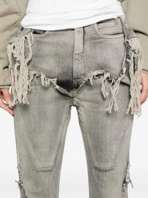 Rick Owens Fringed Flared Jeans