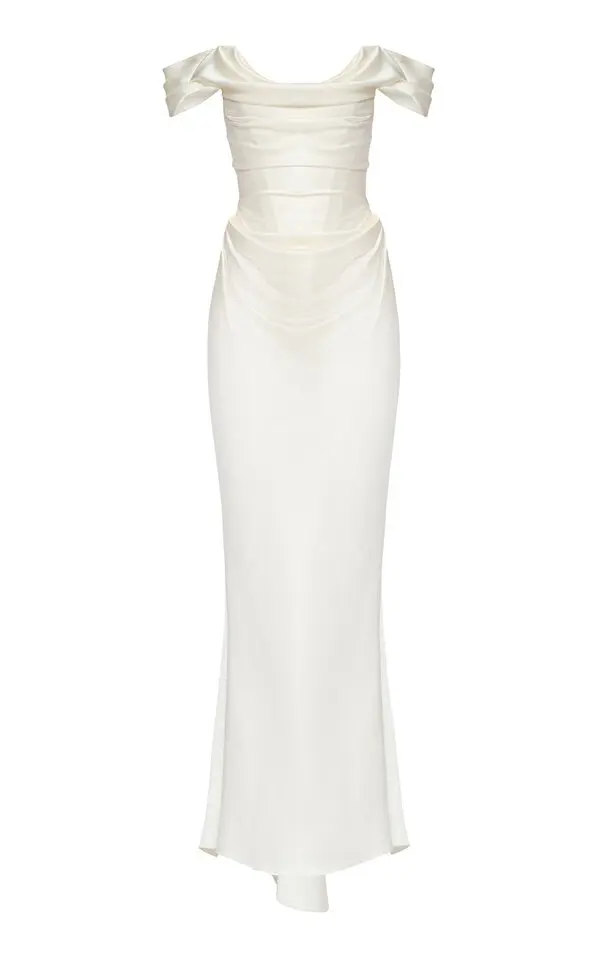 BALYKINA Lise Satin Maxi Dress