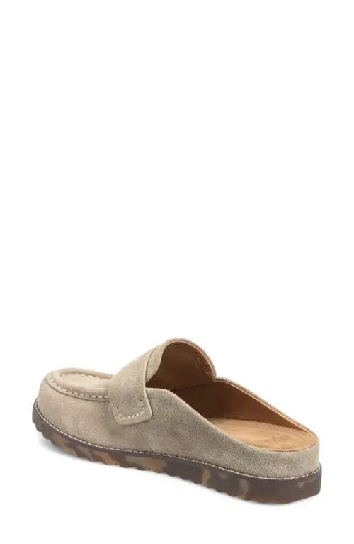 SOFFT Alicia Leather Flat Mule - Light Grey