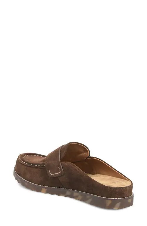 SOFFT Alicia Leather Flat Mule - Rich Brown
