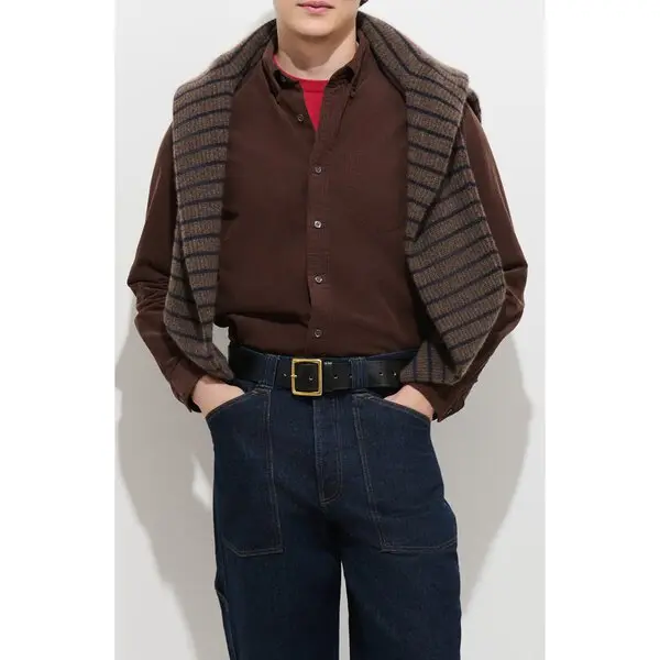 ALEX MILL Mill Fine Wale Corduroy Shirt - Chicory Coffee