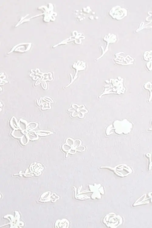 NEVER HAVE I EVER SHOP Nail Sticker Zoe Wodarzflower White