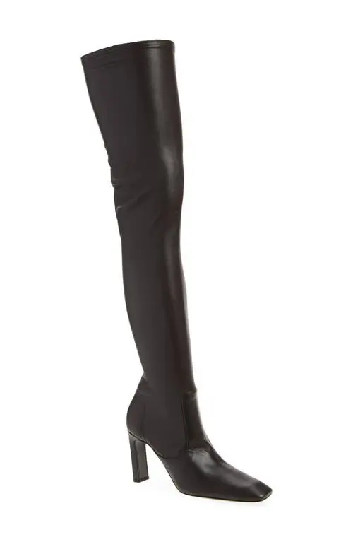 TOTEME Leather Over The Knee Boot - Bark