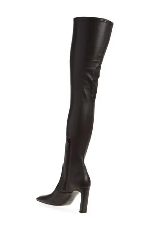 TOTEME Leather Over The Knee Boot - Bark