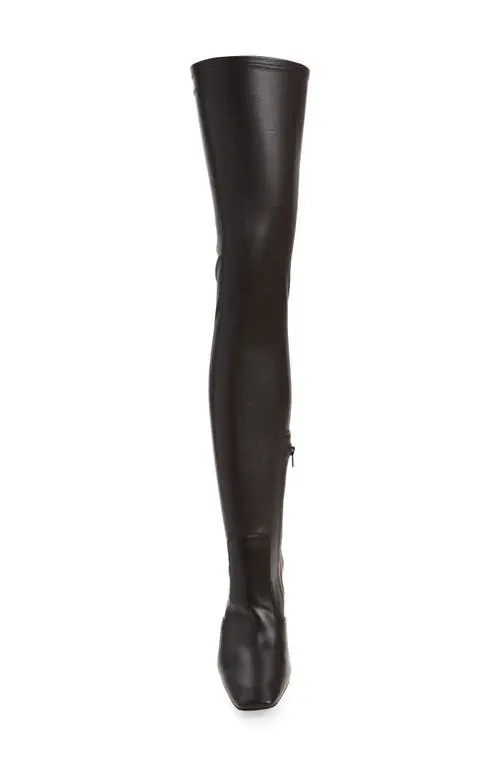 TOTEME Leather Over The Knee Boot - Bark