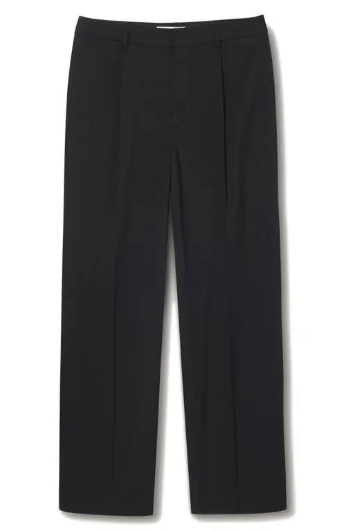 DUNST Pleated Semi Wide Slacks - Black