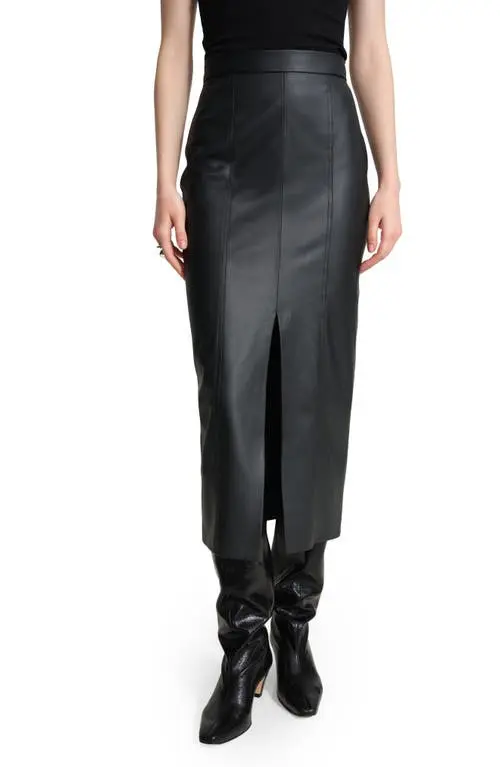 MARCELLA Nerida Faux Leather Maxi Skirt - Black