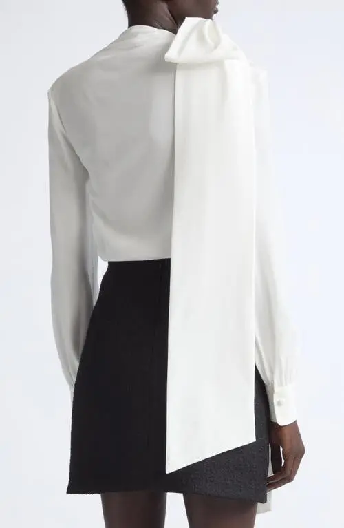 Alexander McQueen Silk Top With Shoulder Sash