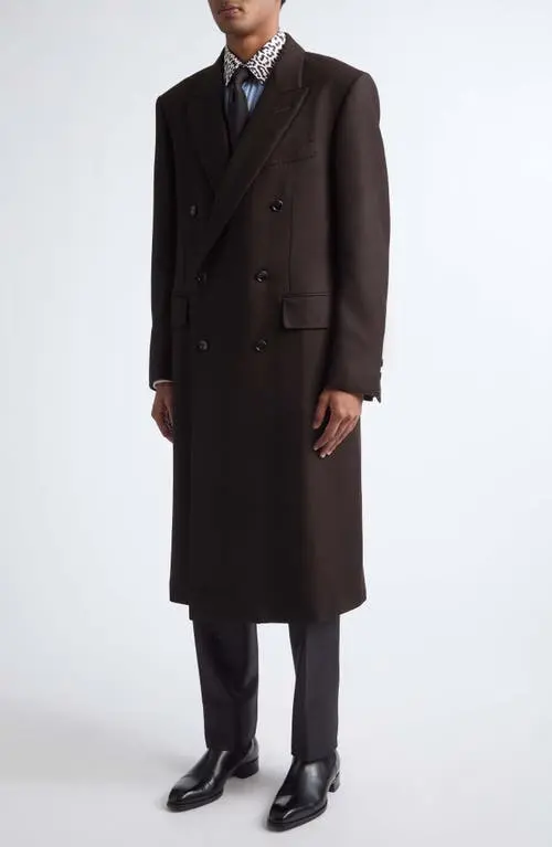 TOM FORD Soft Wool Double Breasted Overcoat