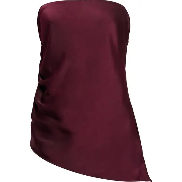 WAYF Vienna Strapless Top - Raisin