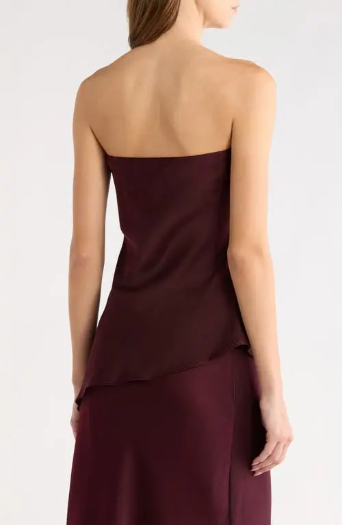 WAYF Vienna Strapless Top - Raisin