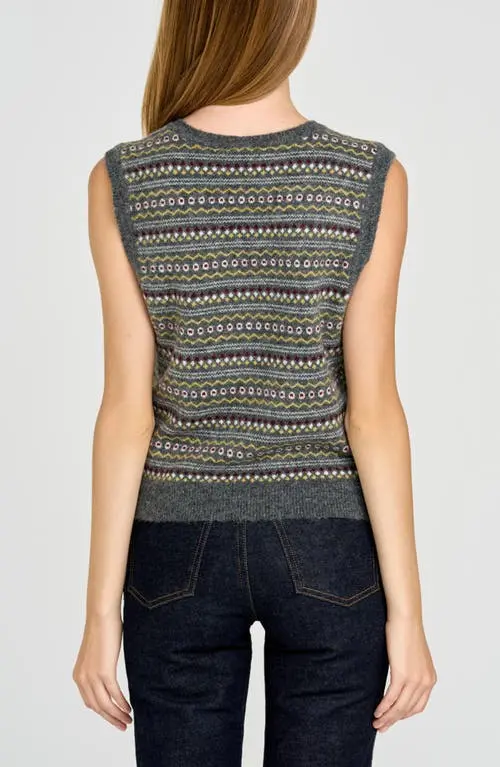 WAYF Nevin Fair Isle Sweater Vest