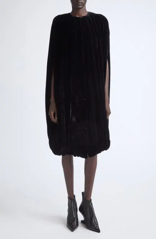 Rick Owens Temple Velvet Bubble Dress - Black