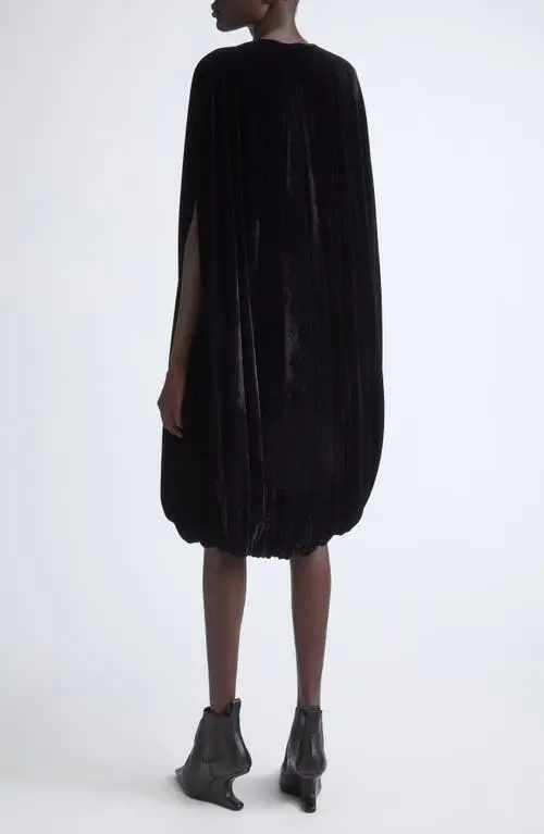 Rick Owens Temple Velvet Bubble Dress - Black