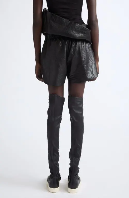 Rick Owens Crater Leather Shorts