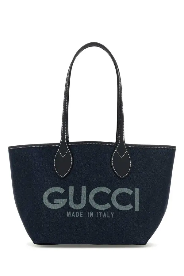 Gucci Denim Totissima Reversibile Shopping Bag - Blue
