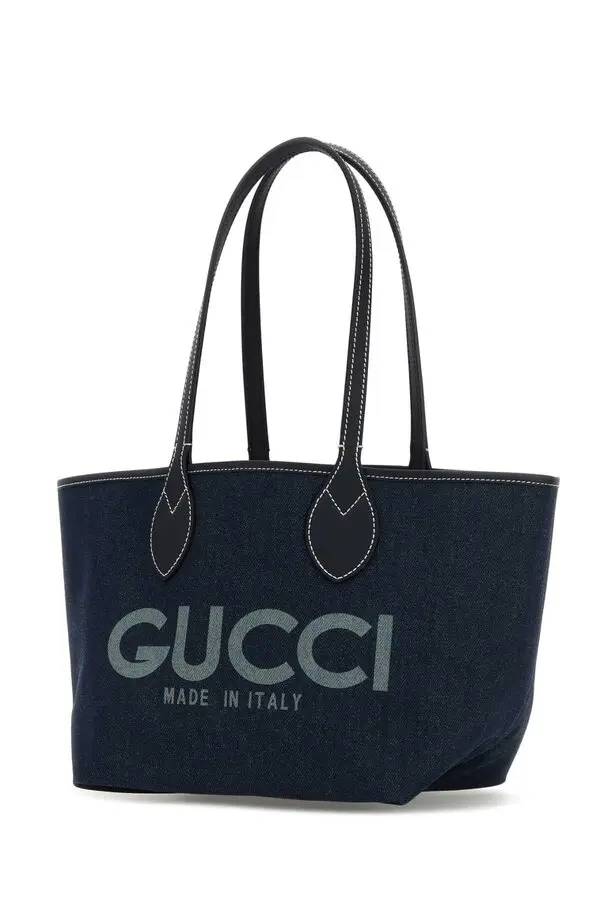 Gucci Denim Totissima Reversibile Shopping Bag - Blue