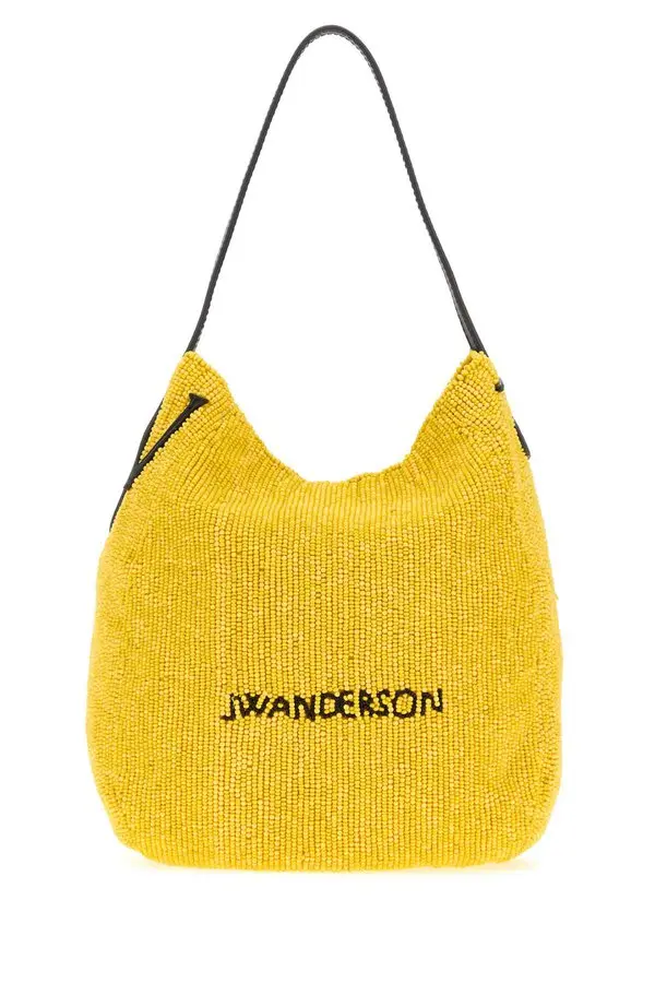 JW Anderson Embellished Fabric Small Bulb Bucket Bag - Yellow
