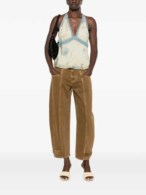 Isabel Marant Étoile Marant Leja Tapered Jeans With Exposed Stitching