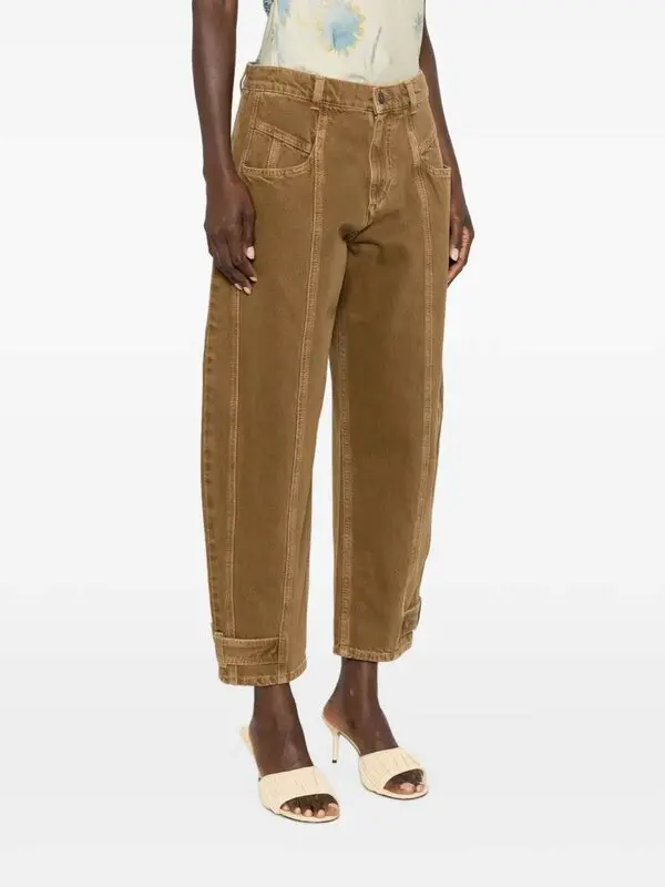 Isabel Marant Étoile Marant Leja Tapered Jeans With Exposed Stitching