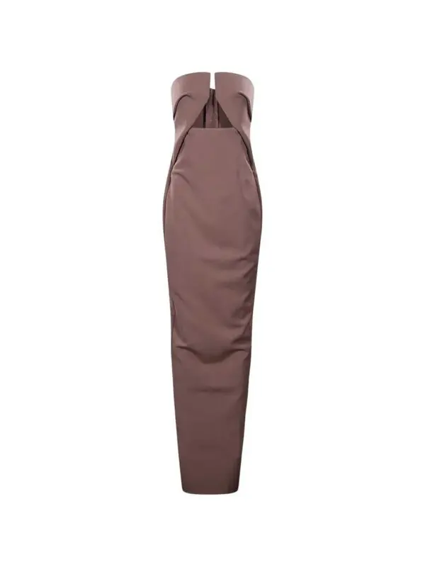 Rick Owens Strapless Maxi Dress With Cut-outs