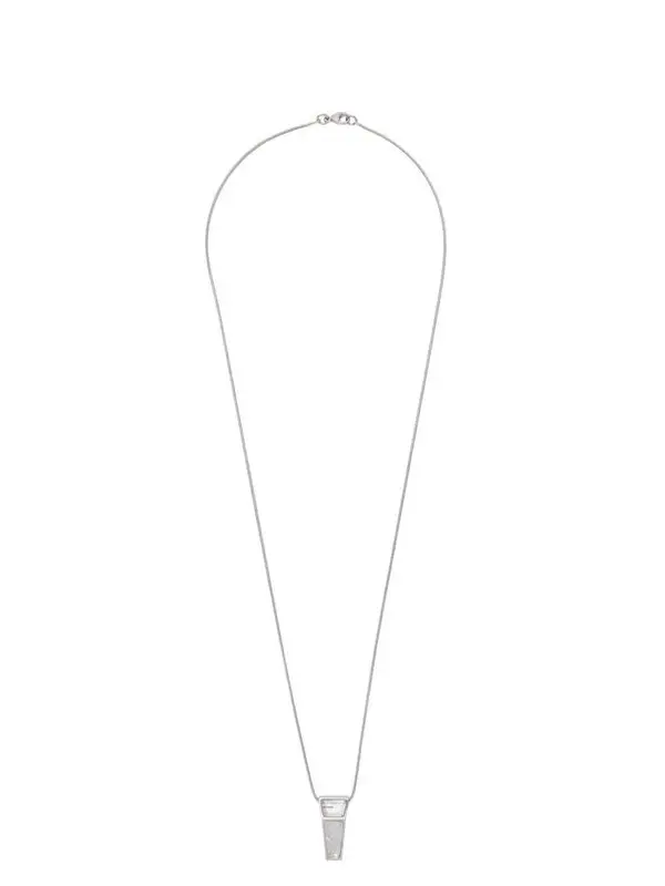 Rick Owens Mini Trunk-shaped Charm With Crystals - Silver