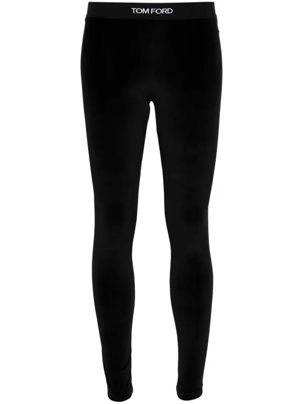 TOM FORD Leggings With Logo Band - Black