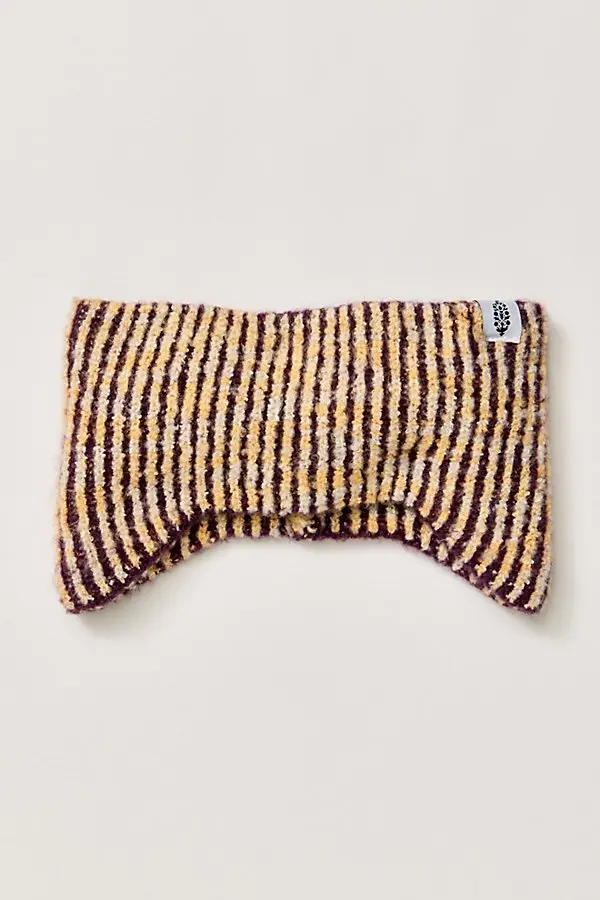 Free People Spacedye Ribbed Ear Warmers - Blackberry