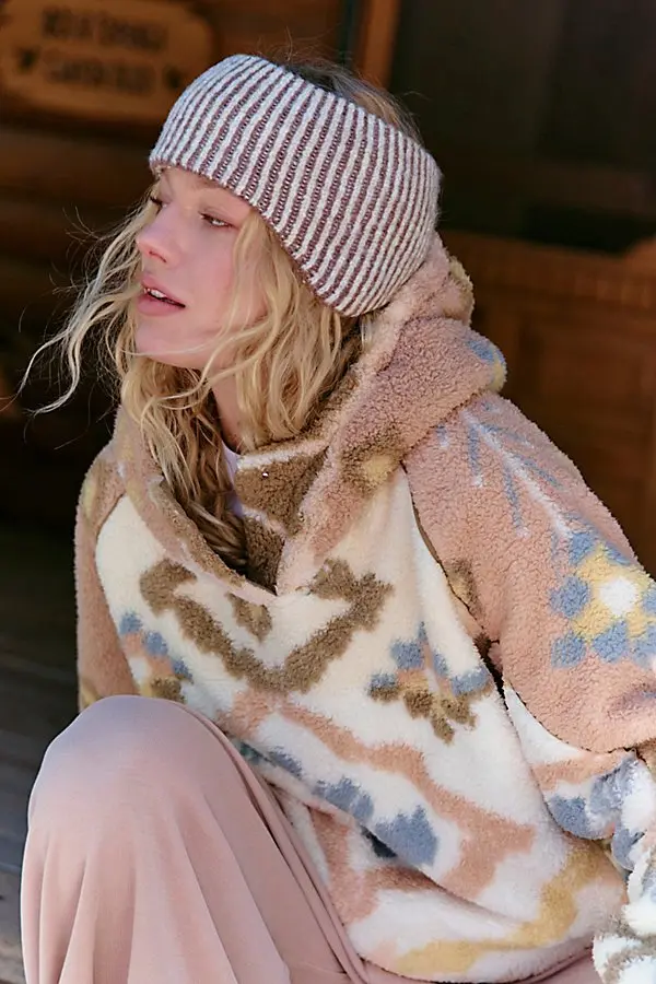 Free People Spacedye Ribbed Ear Warmers - Neutral
