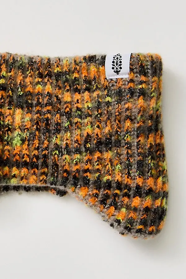 Free People Spacedye Ribbed Ear Warmers - Orange
