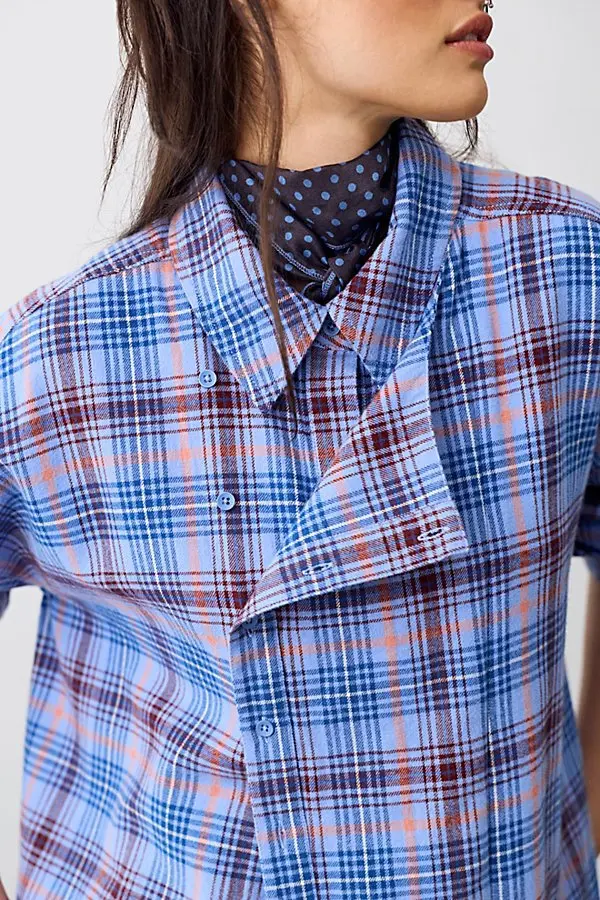 Free People We The Free Elisson Plaid Top