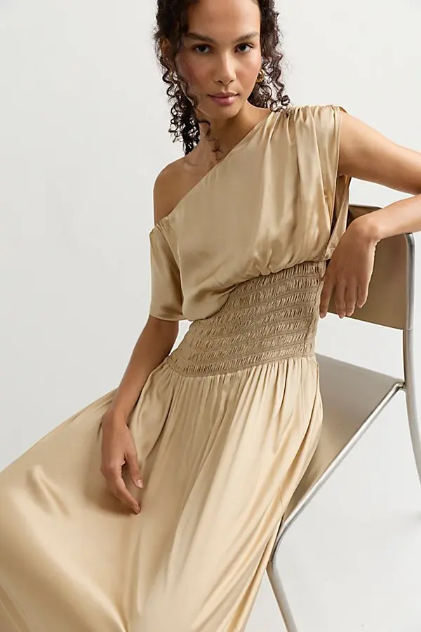 Shona Joy Agnes Shirred Maxi Dress