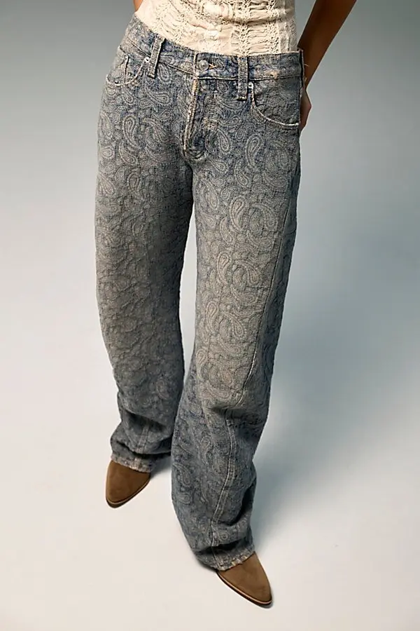Free People We The Free Fable Jacquard Twisted Jeans
