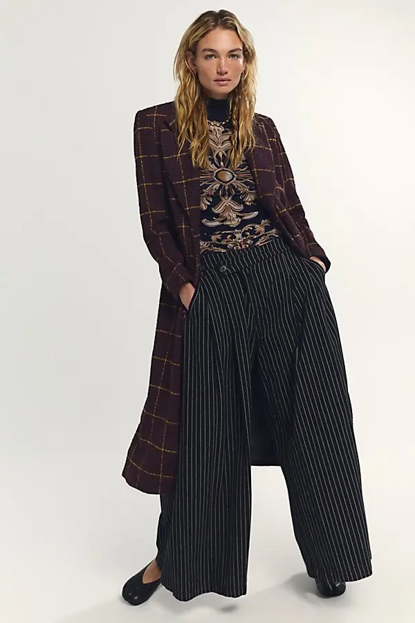 Free People Jessa Long Sleeve Top - Navy Combo