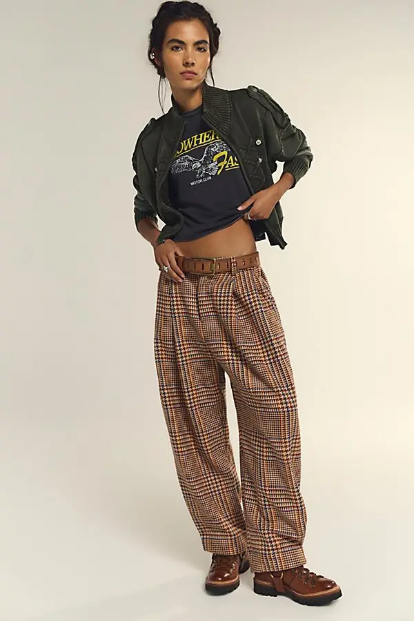 Free People Nine Lives Patterned Trousers