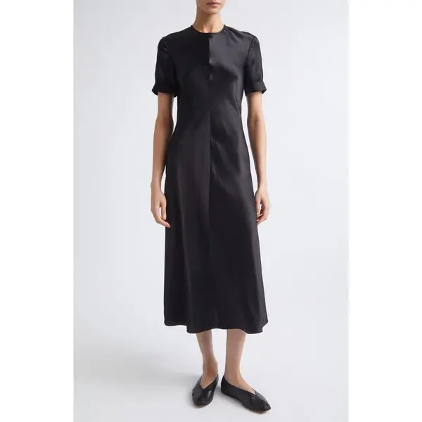 FFORME Akriti Short Sleeve Bias Dress - Black