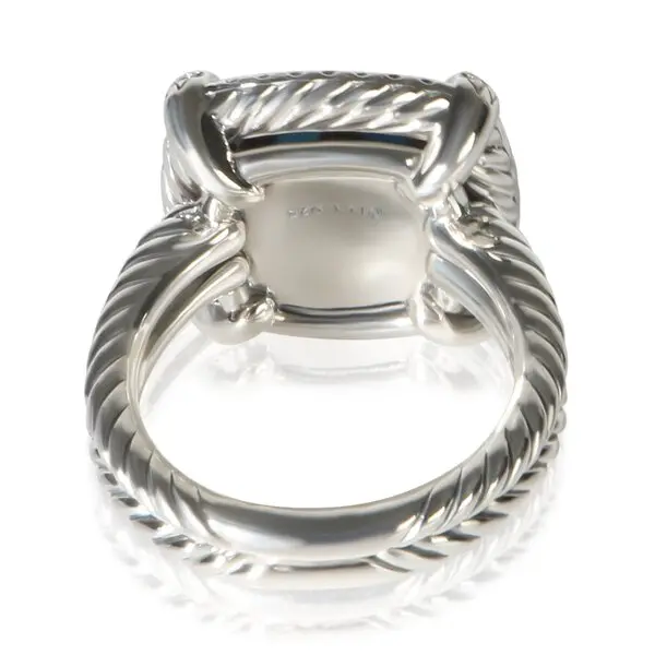 David Yurman Sterling Silver Topaz And Diamond Chatelaine Ring