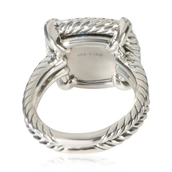 David Yurman Sterling Silver Topaz And Diamond Chatelaine Ring