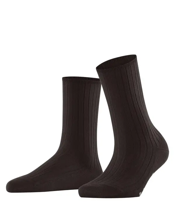 Falke Cotton Rib Socks - Brown