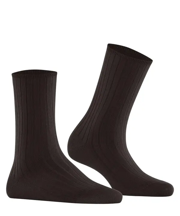 Falke Cotton Rib Socks - Brown