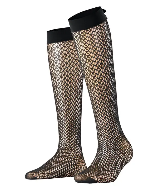 Falke Miss Ribbon Knee High Socks - Black