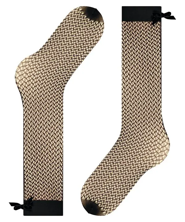 Falke Miss Ribbon Knee High Socks - Black