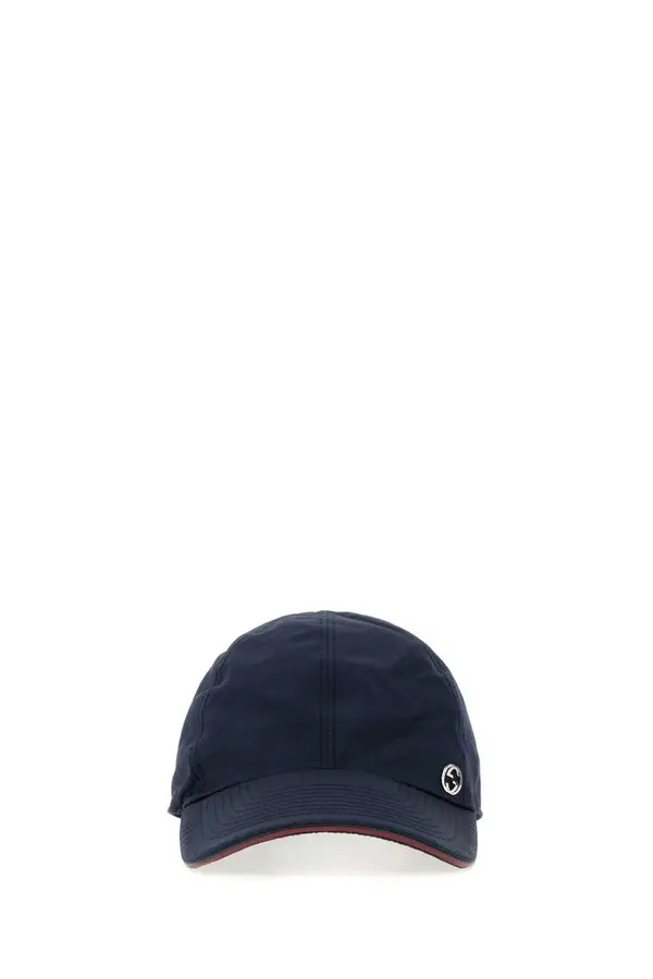 Gucci Navy Cotton Blend Baseball Cap