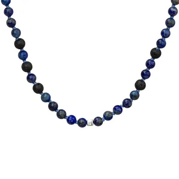 AMONTA Black / Blue / Silver Resolve – Lapis, Lava & Silver Cube - Black/blue/silver