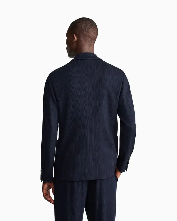 Giorgio Armani Double-breasted Jacket Seersucker Jersey