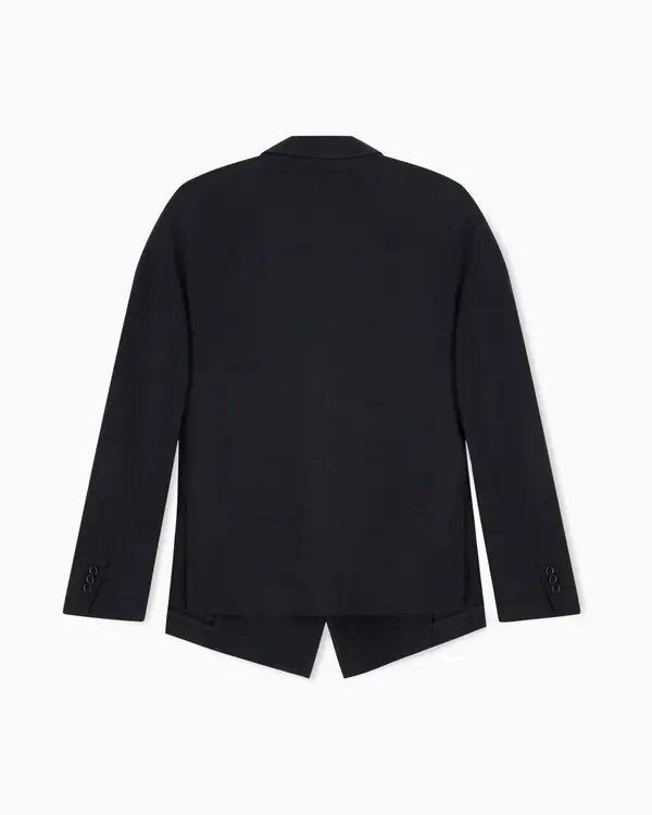 Giorgio Armani Double-breasted Jacket In Cupro With A Wavy Bleached Finish
