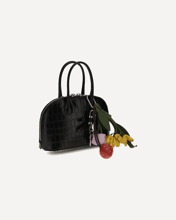 SELF-PORTRAIT Toast Crocodile-effect Leather Handbag