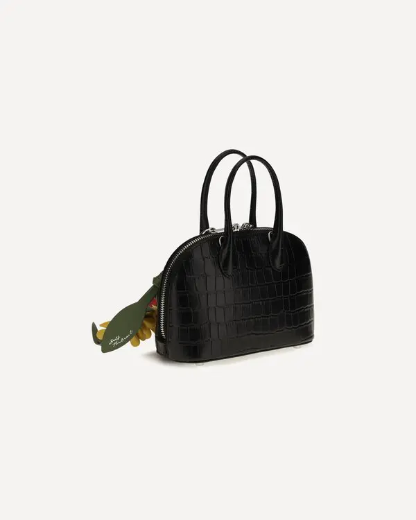SELF-PORTRAIT Toast Crocodile-effect Leather Handbag