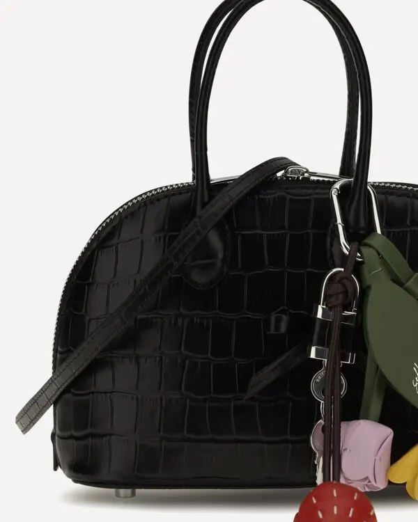 SELF-PORTRAIT Toast Crocodile-effect Leather Handbag